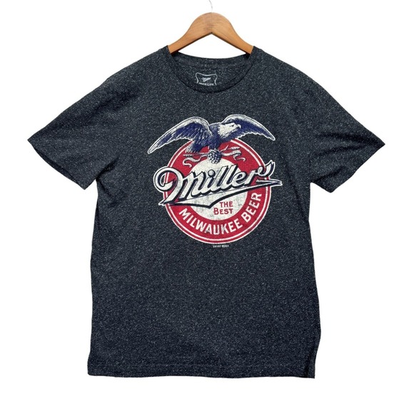 Miller | Shirts | Miller High Life Milwaukee Beer Shirt Mens Gray ...